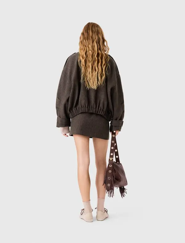 Maje Oversized Wool Jacket