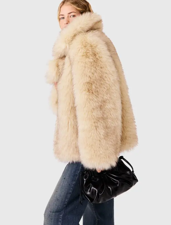 Maje Oversized Faux Fur Coat