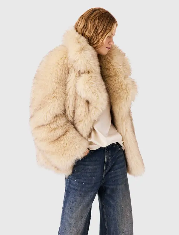 Maje Oversized Faux Fur Coat