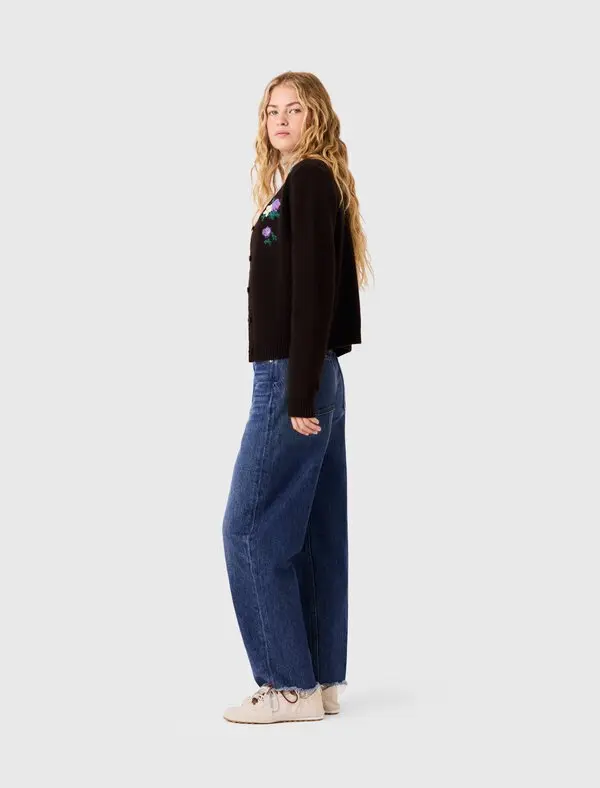 Maje Cardigan With Floral Embroidery