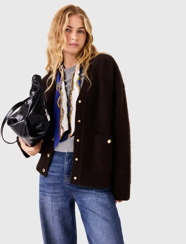Maje Longline Yak Cardigan