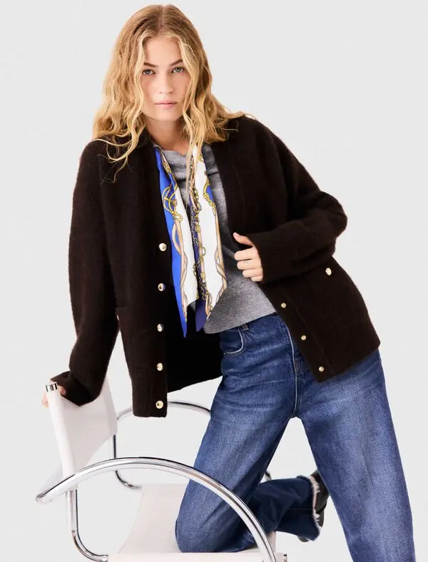 Maje Longline Yak Cardigan