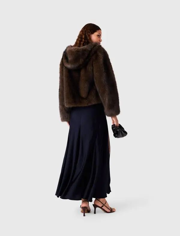 Maje Oversized Faux Fur Jacket
