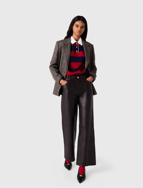 Maje Leather Trousers