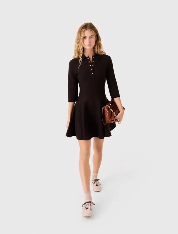 Maje Knit Polo Dress