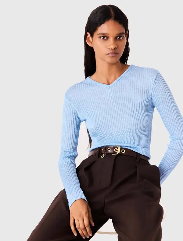 Maje Lurex Knit Jumper