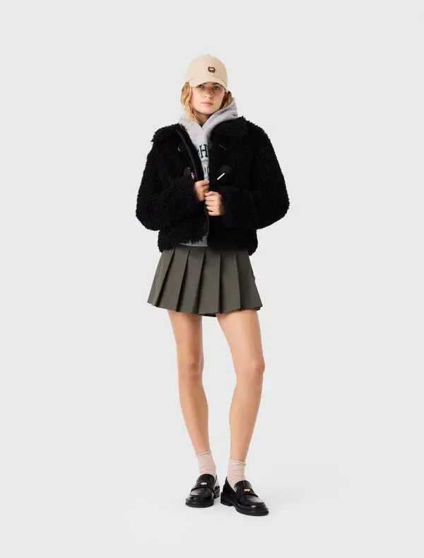 Maje Curly Faux Fur Jacket
