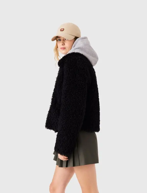 Maje Curly Faux Fur Jacket