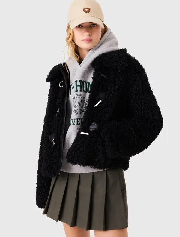 Maje Curly Faux Fur Jacket