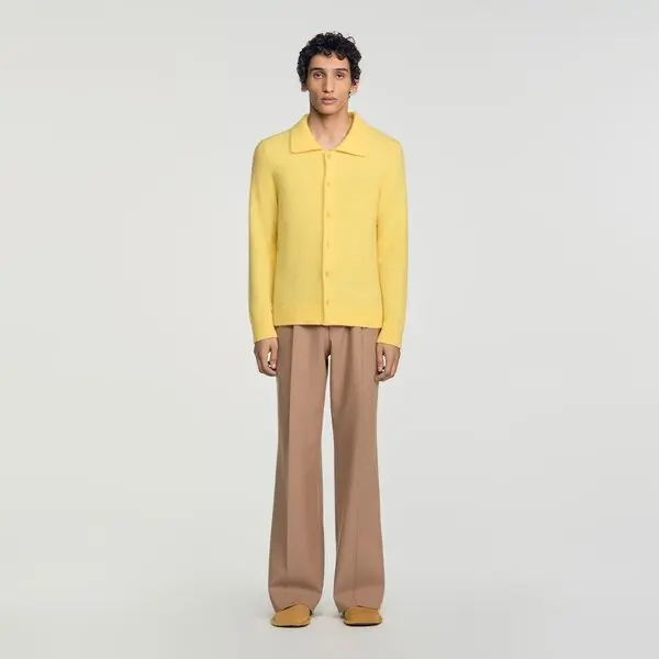 Sandro Alpaca And Wool Cardigan