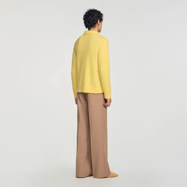 Sandro Alpaca And Wool Cardigan