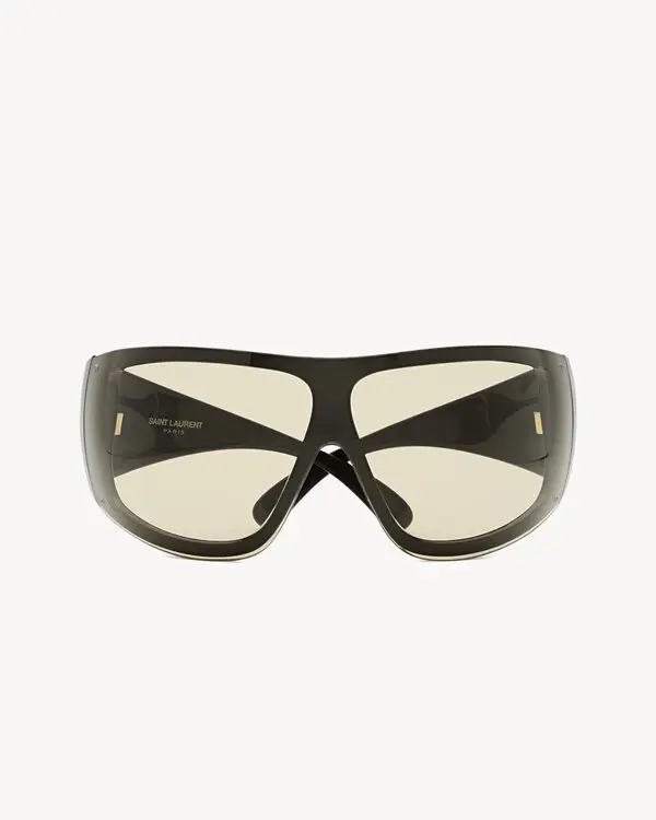 Saint Laurent Oversized Aviator Shield Sunglasses