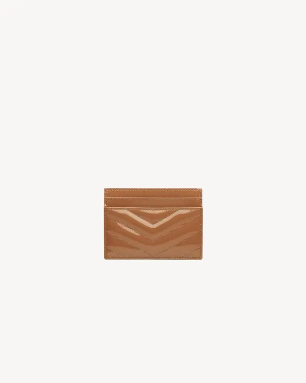 Saint Laurent Cassandre Card Case In Patent Leather