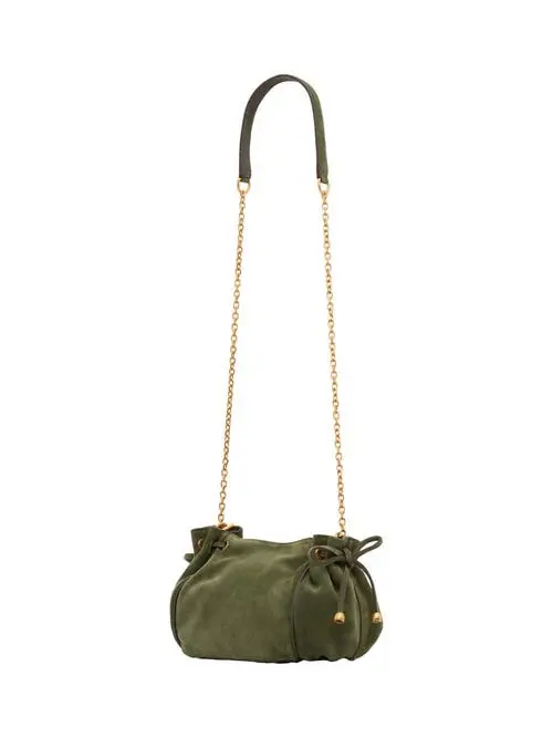Gerard Darel Drawstring Chain Strap Crossbody Bag