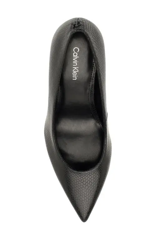 Calvin Klein Bazey Leather Pump - Black