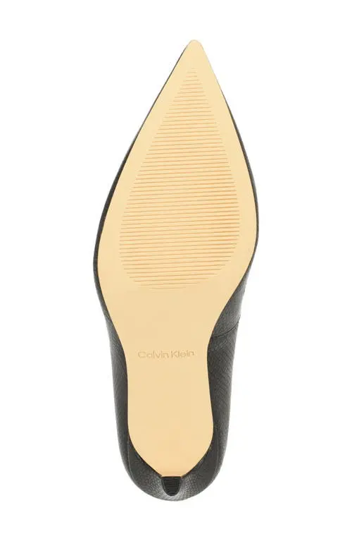 Calvin Klein Bazey Leather Pump - Black