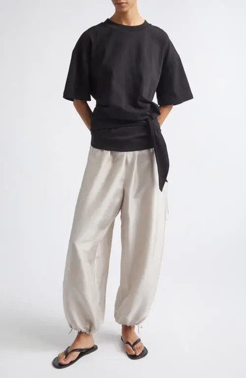 ST. AGNI Adjustable Silk Balloon Pants