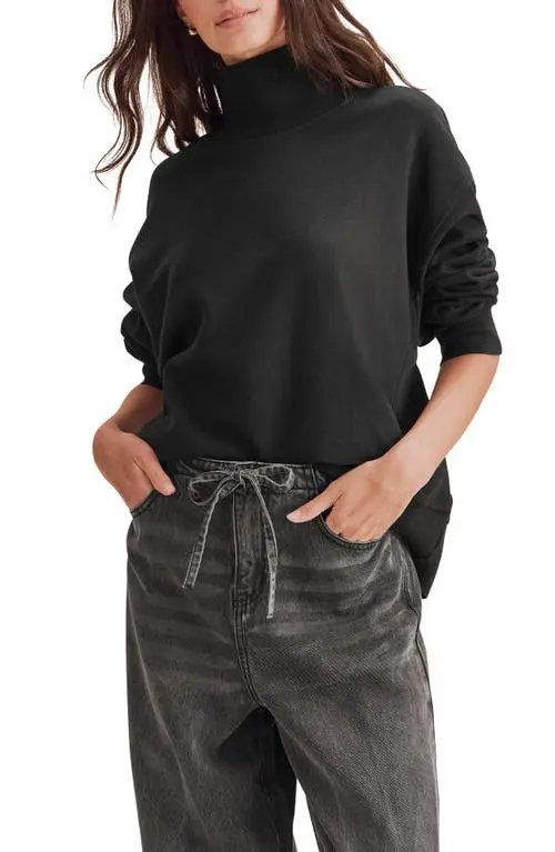 Splendid Winslow Mock Neck Sweater - Black