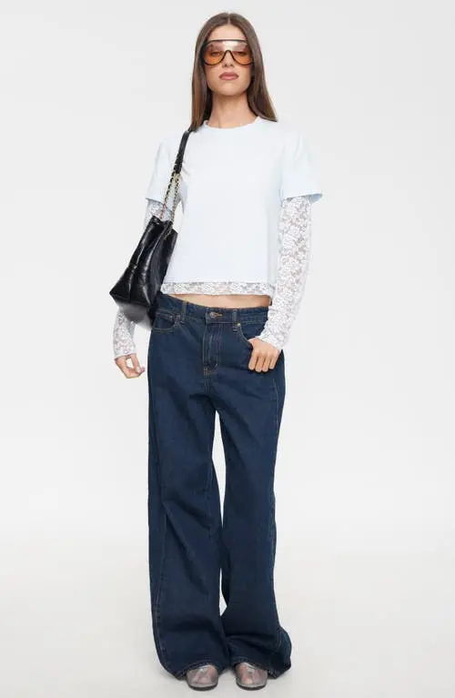 Lioness Baby Bottega Lace Trim Layered Tee