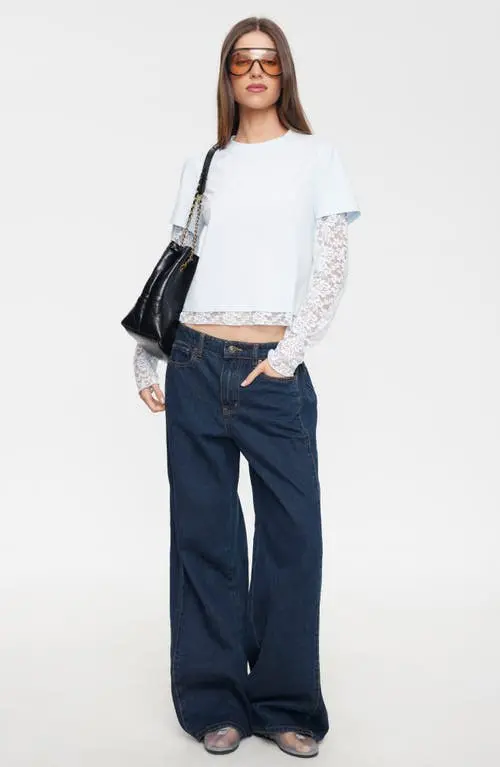 Lioness Baby Bottega Lace Trim Layered Tee