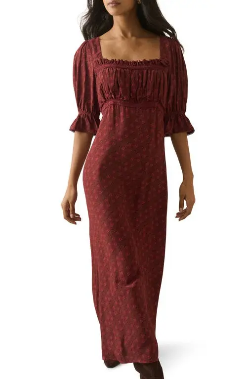 NOBODY'S CHILD Winslet Bell Sleeve Midi Dress