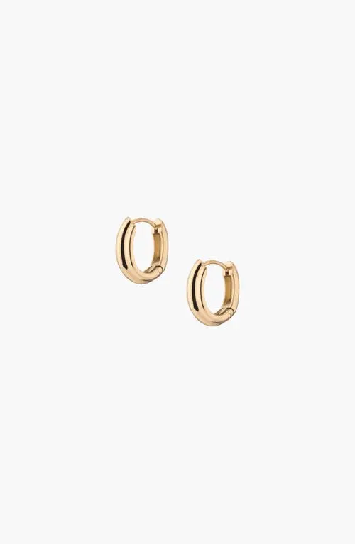 AURATE Mini Tidal Hoop Earrings - Yellow