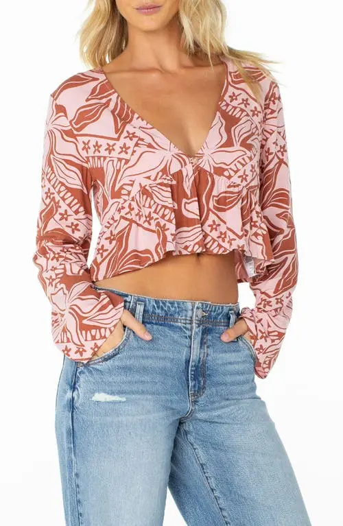 Roxy Night Sky Print Cropped Top - Chutney