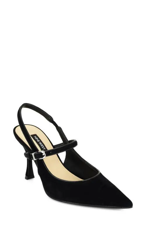 Nine West Amelap Pointed Toe Slingback Pump - Black