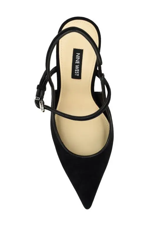 Nine West Amelap Pointed Toe Slingback Pump - Black