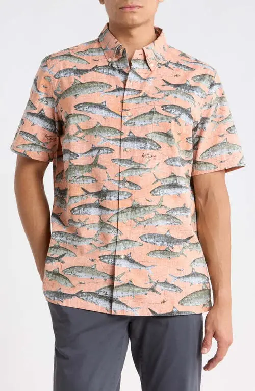 Reyn Spooner Oio Naoki Button-down Shirt - Coral