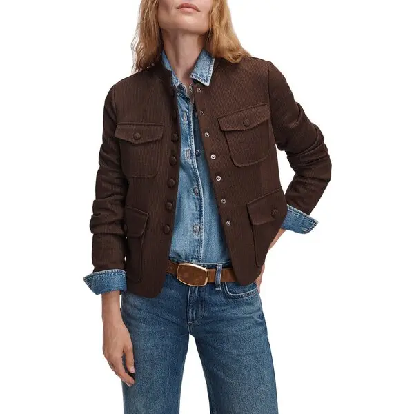 Rag & Bone Mercer Ponte Jacquard Blazer - Brown Multi