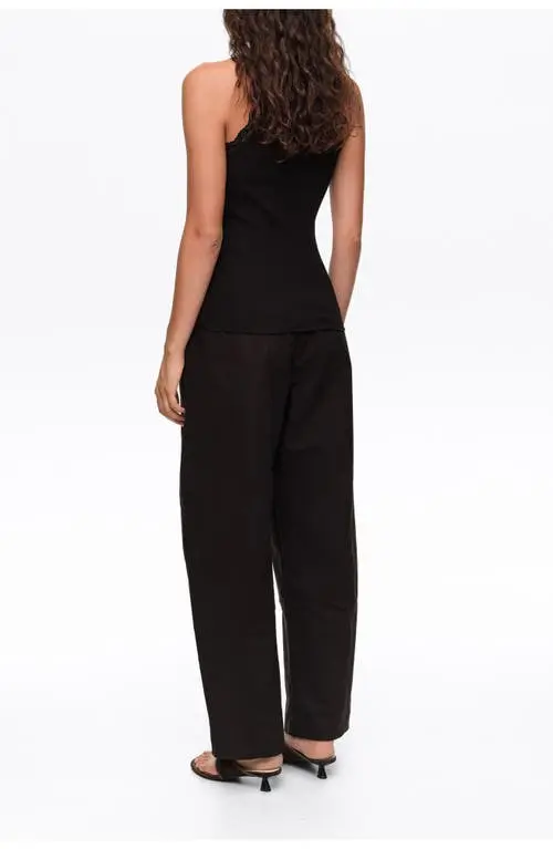 Bimba Y Lola Barrel Trousers With Decorative Stitching