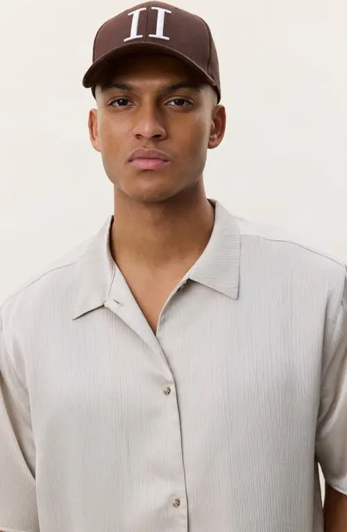 LES DEUX Plissé Camp Shirt - Light Sand