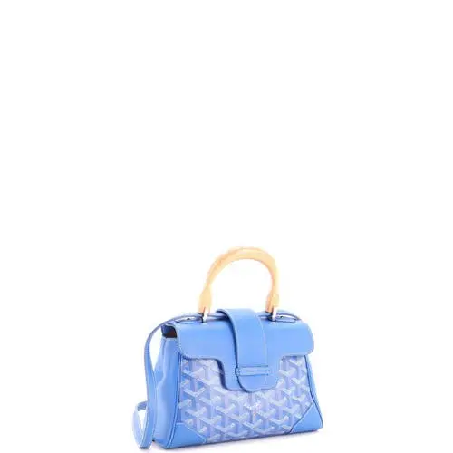 Goyard Saigon Top Handle Bag Coated Canvas With Leather Mini