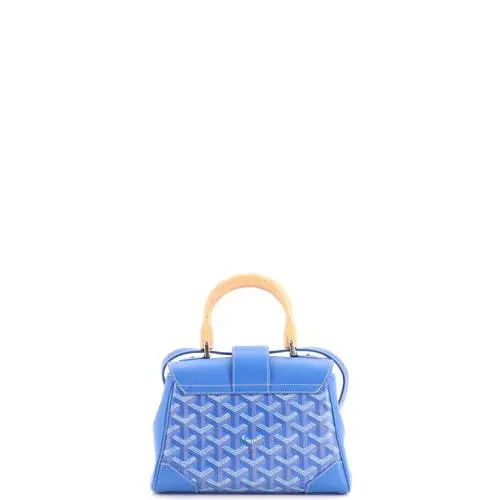 Goyard Saigon Top Handle Bag Coated Canvas With Leather Mini