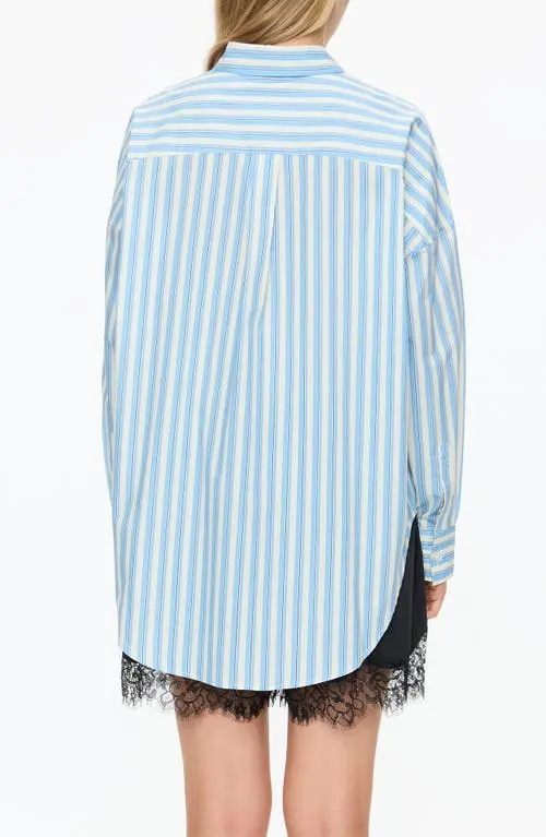 LMND Mara Stripe Cotton Button-up Shirt