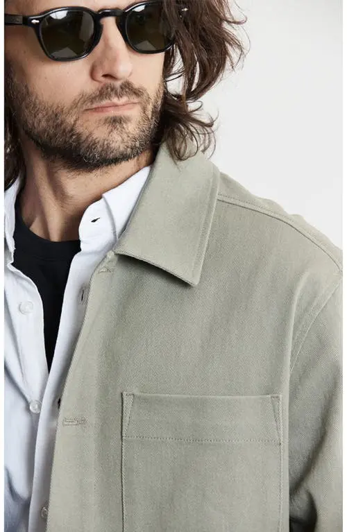 JACHS Brushed Bull Denim Chore Coat - Olive