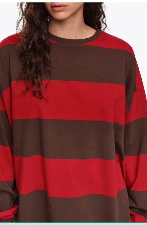 Bimba Y Lola Oversize Striped Long T-shirt