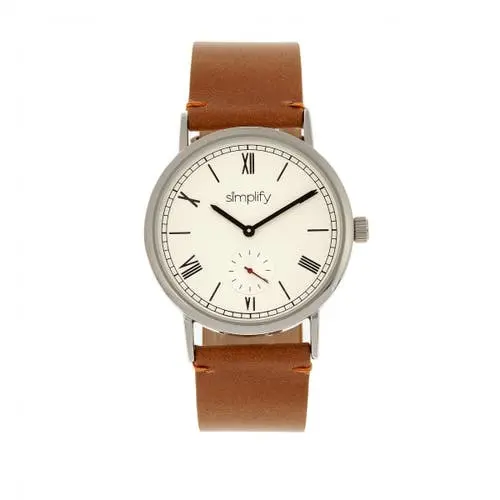 SIMPLIFY The 5100 Series Sub Dial Second Hand Watch - Tan