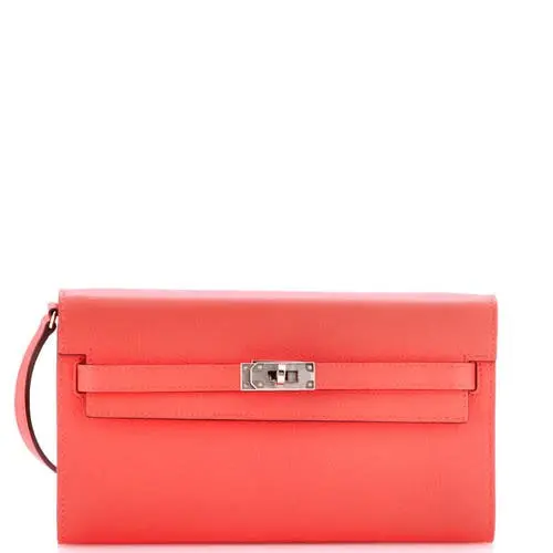 Hermès Kelly To Go Wallet Evercolor - Pink