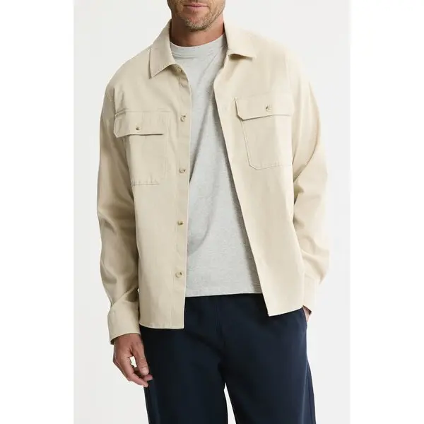 JACHS Cotton & Silk Stretch Overshirt