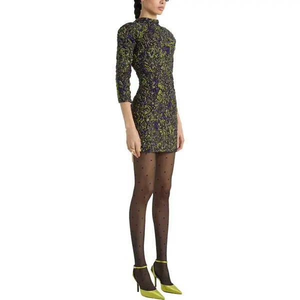 Balmain Cloqué Jacquard Dress - Green