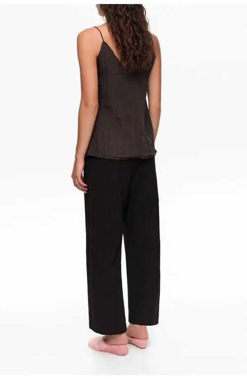 Bimba Y Lola Barrel-leg Cotton Linen Trousers