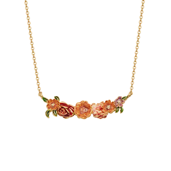 FABLE ENGLAND Eve Floral Choker Necklace - Gold