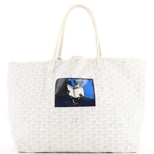 Goyard Saint Louis Tote Printed Coated Canvas Gm - White