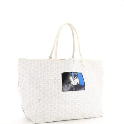 Goyard Saint Louis Tote Printed Coated Canvas Gm - White