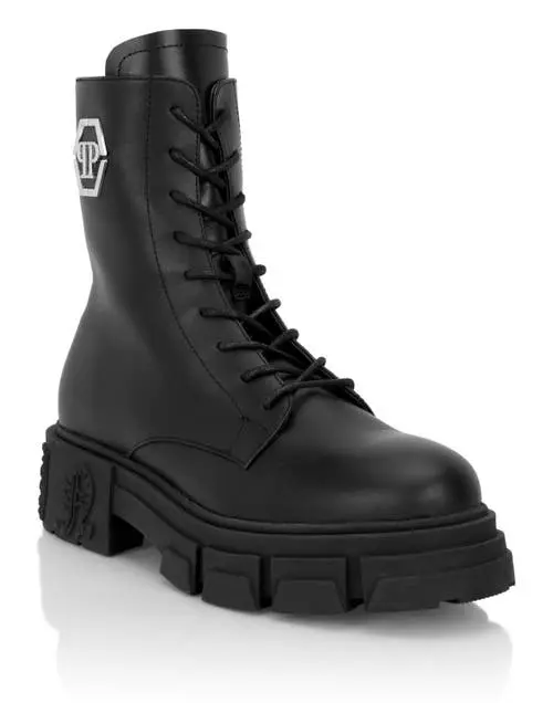 Philipp Plein Lace-up Boots Gothic Plein - Black