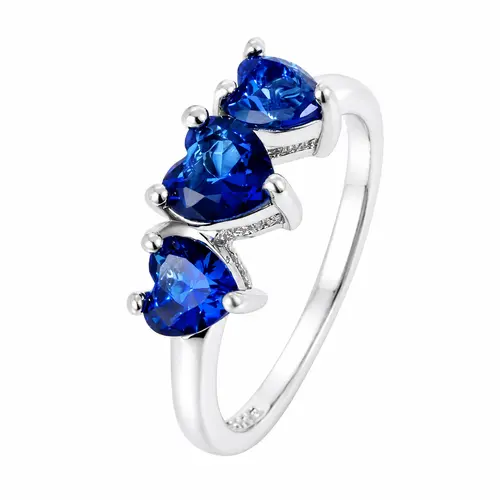 DONATELLO GIAN Created Sapphire Heart Trio Ring