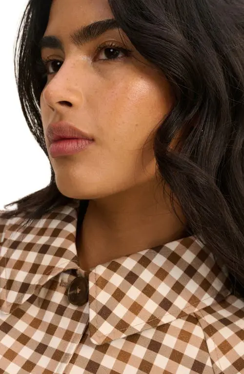 NOBODY'S CHILD Oyanti Cotton Gingham Swing Jacket
