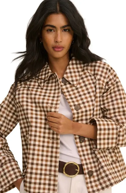 NOBODY'S CHILD Oyanti Cotton Gingham Swing Jacket